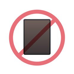 Monitor in prohibition sign digital detox concept Vector Image