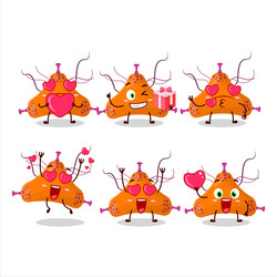 A sweet bacteria neisseria cartoon with heart Vector Image