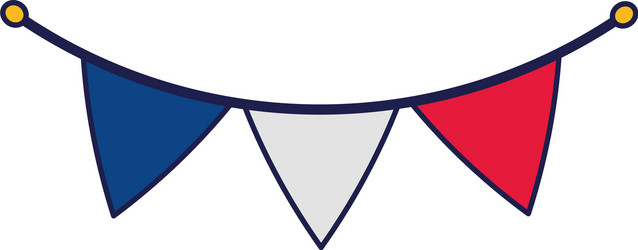 Blue white and red banner pennant design Vector Image