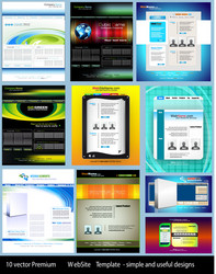 Futuristic city website template Royalty Free Vector Image