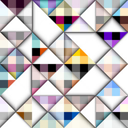 Geometric abstract pattern in patchwork style Vector Image