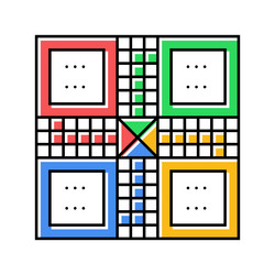 Ludo board table isometric icon Royalty Free Vector Image