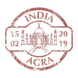 Taj mahal drawing sketch Royalty Free Vector Image