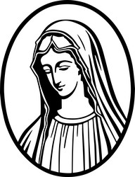 Virgin mary svg Royalty Free Vector Image - VectorStock