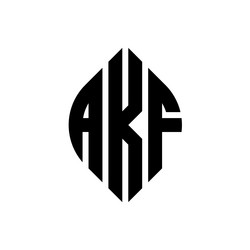Akf letter logo design in six style polygon Vector Image