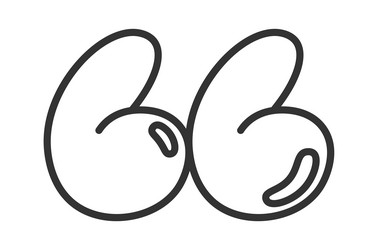 Cartoon apostrophe mark Royalty Free Vector Image