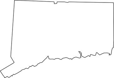 Colorado black outline map state of usa Royalty Free Vector