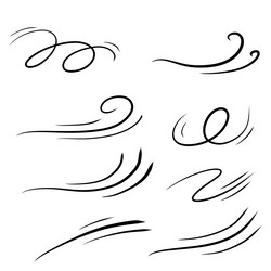 Curve wind abstract air flow Royalty Free Vector Image