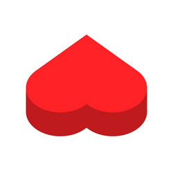 Heart box isolated flat style icon Royalty Free Vector Image