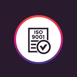 Iso certification logo Royalty Free Vector Image