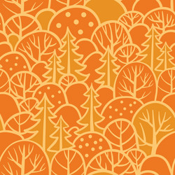 Seamless tree pattern with forest Royalty Free Vector Image