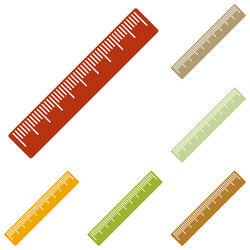 Geometry ruler school tool centimeter measure Vector Image
