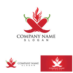 Spice shop logo round linear chili pepper Vector Image