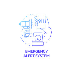 Emergency services blue gradient concept icon Vector Image