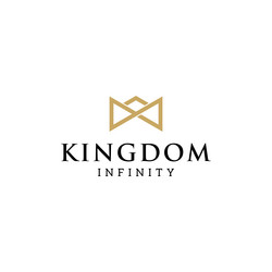 K with crown logo design template inspiration Vector Image