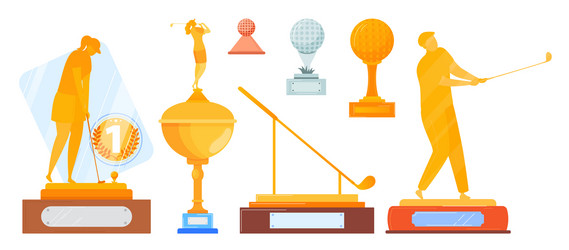 First place golf winner Royalty Free Vector Image