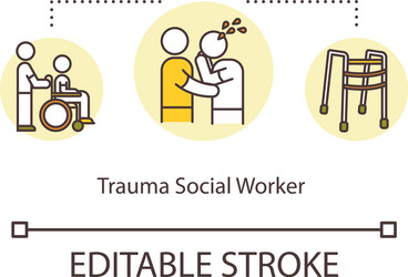 Trauma informed care turquoise concept icon Vector Image