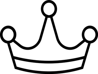 A crown in black and white style Royalty Free Vector Image