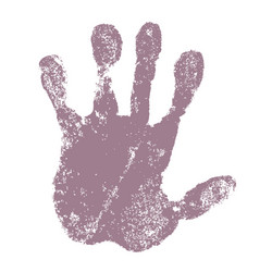 Man left hand print isolated on white Royalty Free Vector