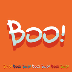 Flat design boo Royalty Free Vector Image - VectorStock