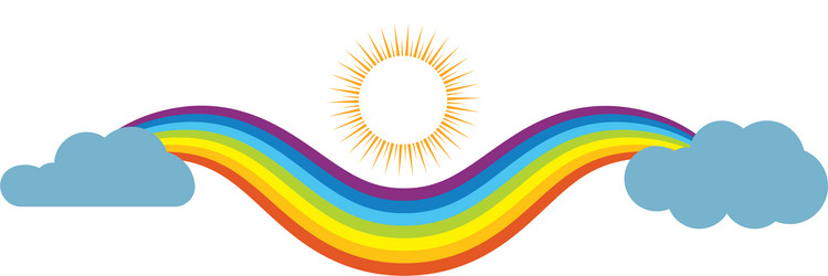 Rainbow logo icon template Royalty Free Vector Image