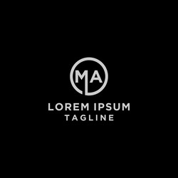 Ma circle logo Royalty Free Vector Image - VectorStock