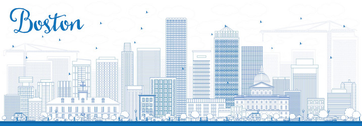 Boston Skyline Vector Images (over 350)