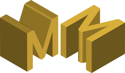 Block Letter Lowercase M