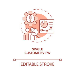 Single customer view concept icon Royalty Free Vector Image