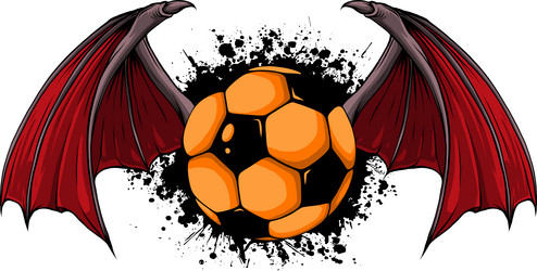Soccer ball and wings Royalty Free Vector Image