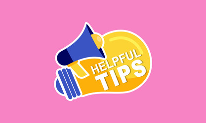 Helpful tips concept in flat style Royalty Free Vector Image