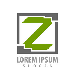Circle letter z ribbon logo concept design symbol Vector Image
