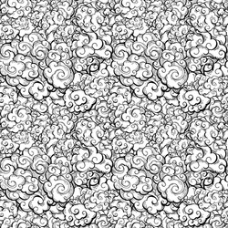 Chinese clouds smoke seamless pattern Royalty Free Vector