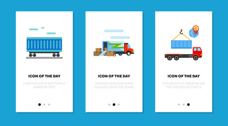 Loading cargo flat icon Royalty Free Vector Image