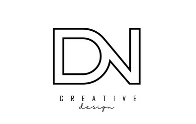 Creative colorful letters dn d n logo Royalty Free Vector