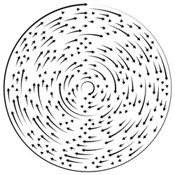 Circular concentric arrows cyclic cycle Royalty Free Vector