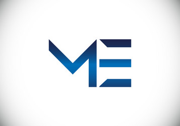 M e letter sign symbol initial letter e logo Vector Image