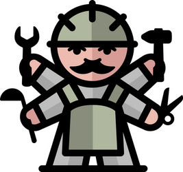 Logo for company character sign Royalty Free Vector Image