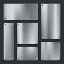 3d metal plate Royalty Free Vector Image - VectorStock