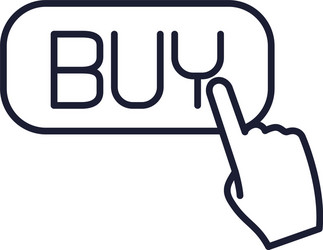 Shopping online concept buy button and web cursor Vector Image