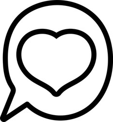 Speech bubble heart love romantic message Vector Image
