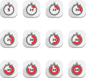 Stopwatch templates with countdown realistic Vector Image