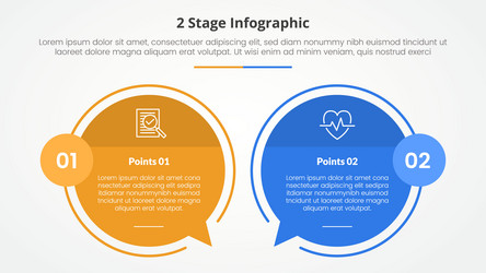 2 points stage template for comparison opposite Vector Image