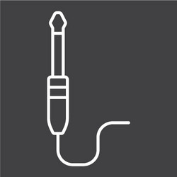 Audio plug glyph icon music and instrument Vector Image