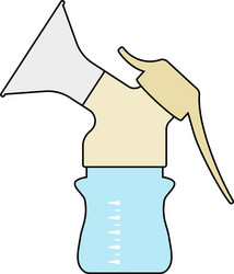 Breast milk pump line icon Royalty Free Vector Image