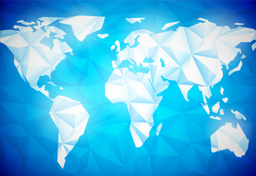 Polygonal world map Royalty Free Vector Image - VectorStock