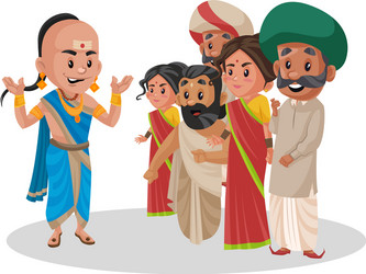 Tenali ramakrishna cartoon character Royalty Free Vector