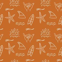 Vintage seamless pattern on travel theme Vector Image