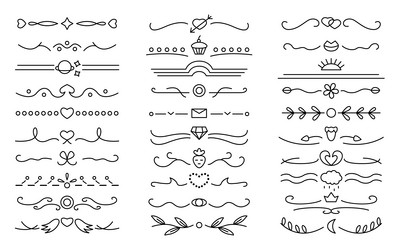 Filigree Underline Vector Images (over 340)