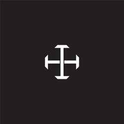 Ih initial letter overlapping interlock logo Vector Image